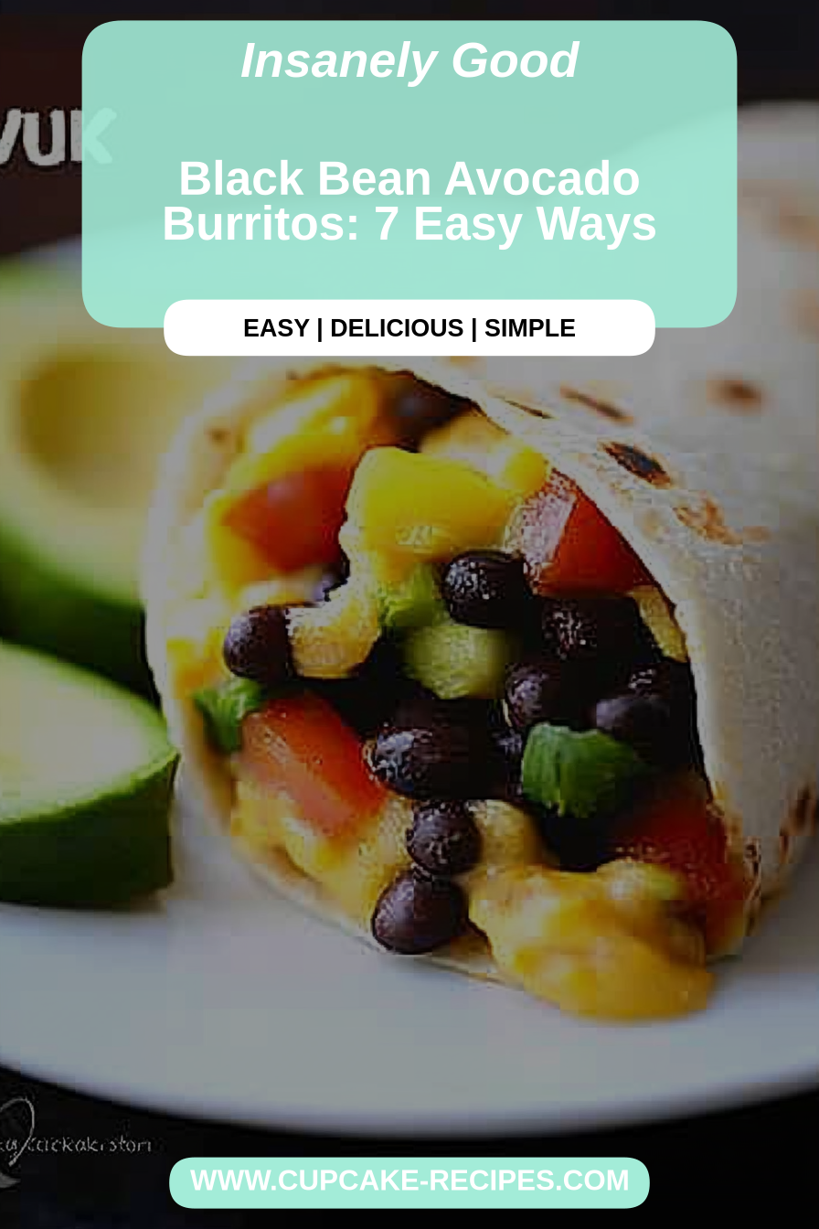 black bean avocado burritos